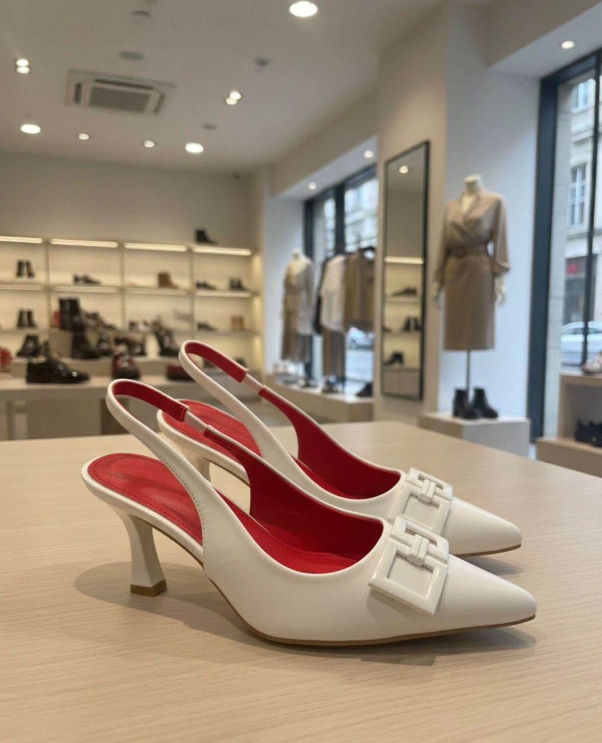 Pointed-toe slingback pumps Heel (9216) – Zillion