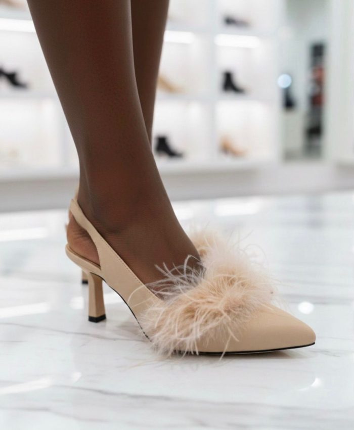 Fluffy feather Heel (328) – Zillion